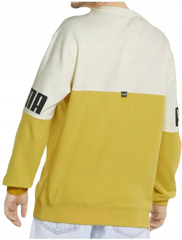 Puma Bluza Męska Power ColorBlock Crew Żółta XXL - Ceny i opinie - Ceneo.pl