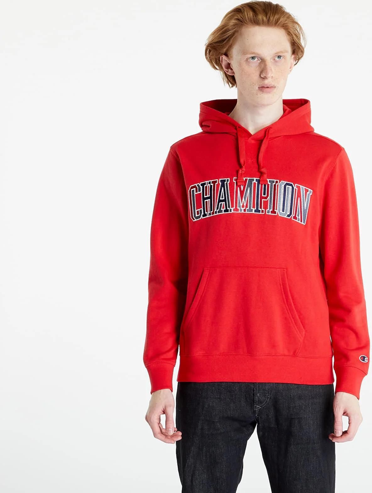 Champion Hooded Sweatshirt Red - Ceny i opinie - Ceneo.pl