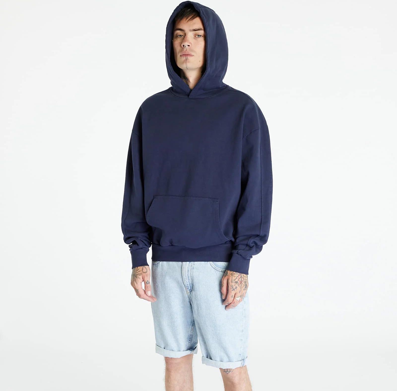 Urban Classics Heavy Terry Garment Dye Hoody Dark Blue - Ceny i opinie ...