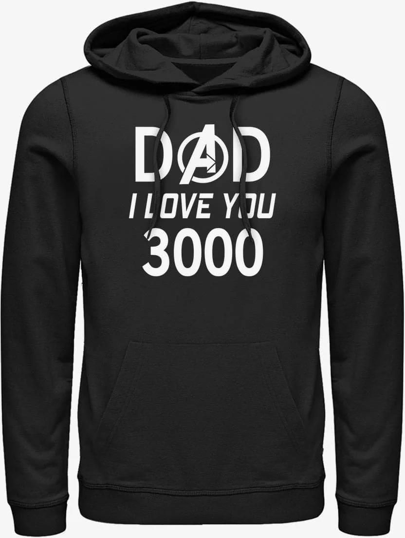 Queens Marvel Avengers: Endgame - Dad 3000 Unisex Hoodie Black - Ceny i ...