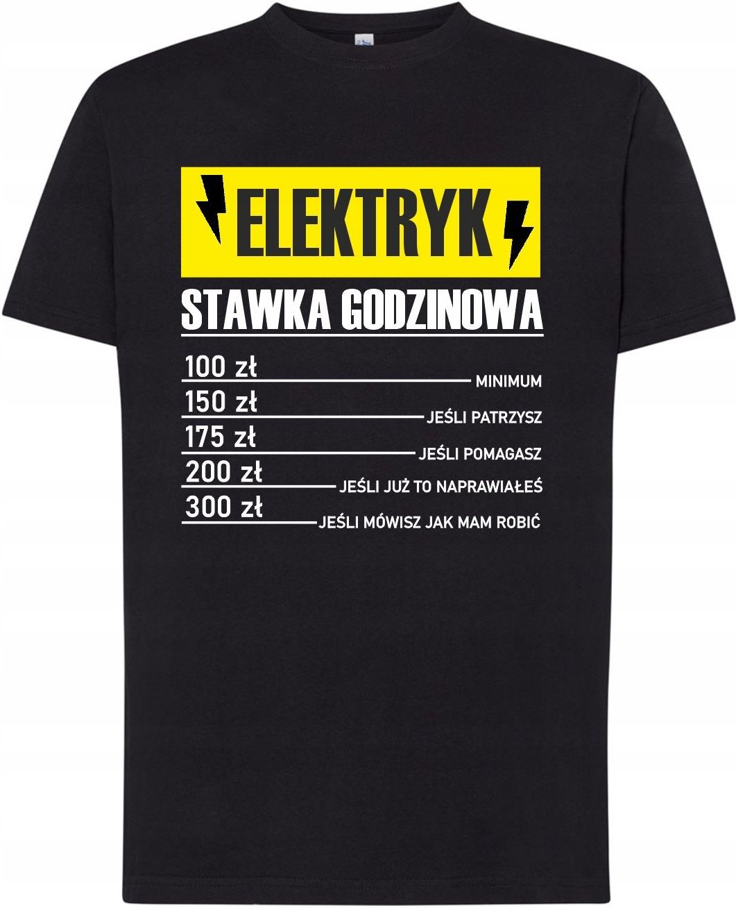 Koszulka Elektryk Stawka Godzinowa dla Elektryka Czarna L - Ceny i opinie - Ceneo.pl