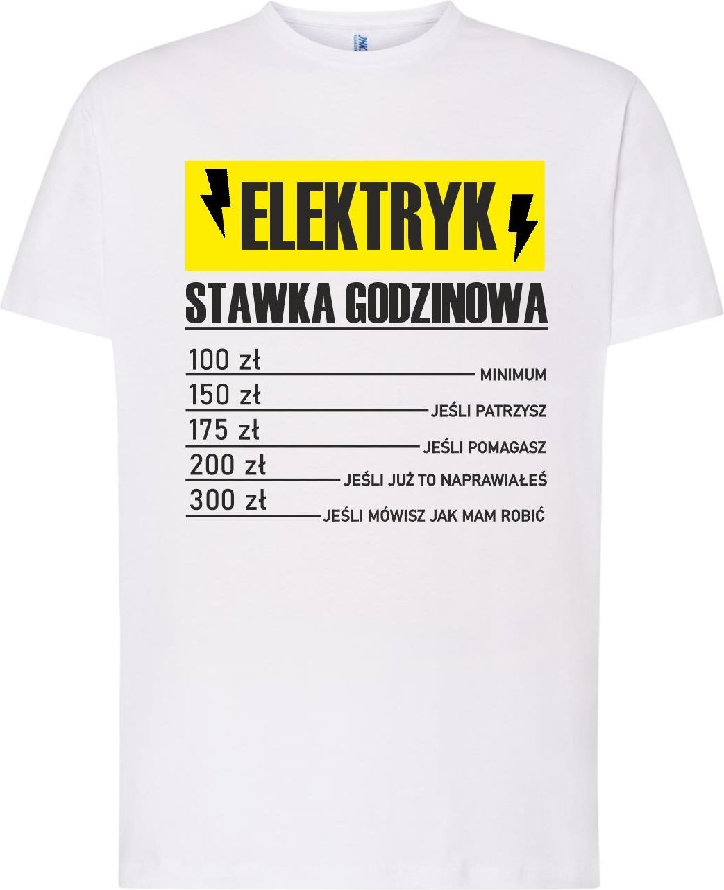 Koszulka Elektryk Stawka Godzinowa dla Elektryka Biała M - Ceny i opinie - Ceneo.pl