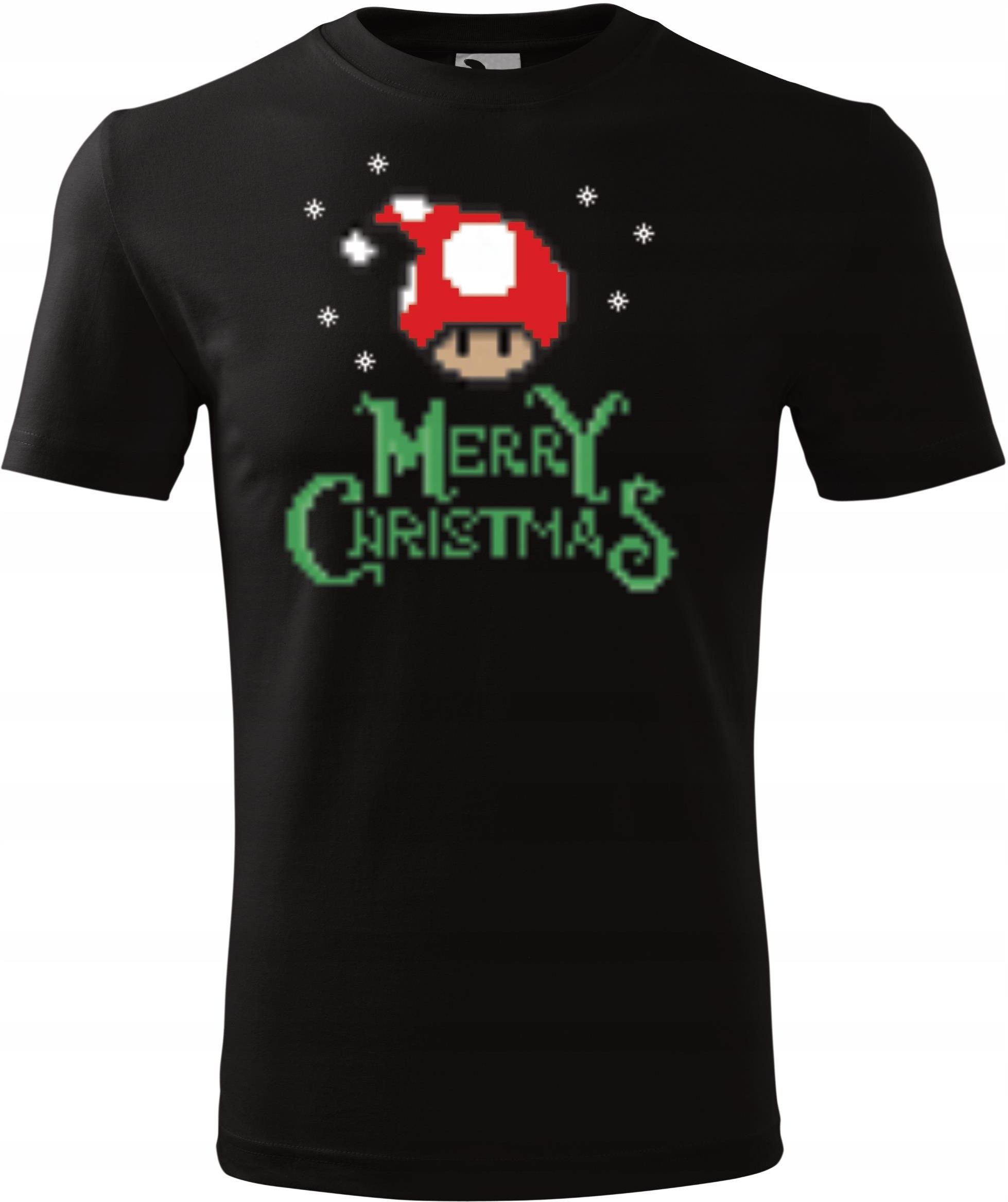 Koszulka Z Motywem Śwątecznym T-shirt Pixel Art Na Święta - Ceny i ...