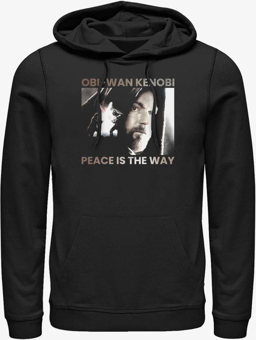 Queens Star Wars Obi-Wan - Peace is the Way Unisex Hoodie Black - Ceny ...