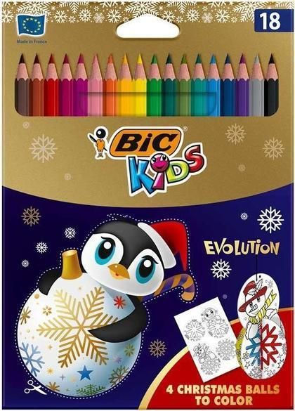 Bic Kredki Ołówkowe Kids Evolution Christmas18 Kolorów - Ceny i opinie - Ceneo.pl