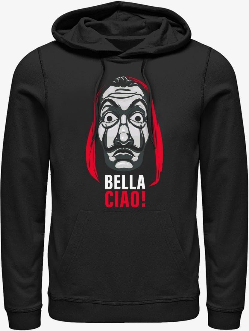 Queens Netflix Money Heist - Bella Ciao Mask Unisex Hoodie Black - Ceny ...