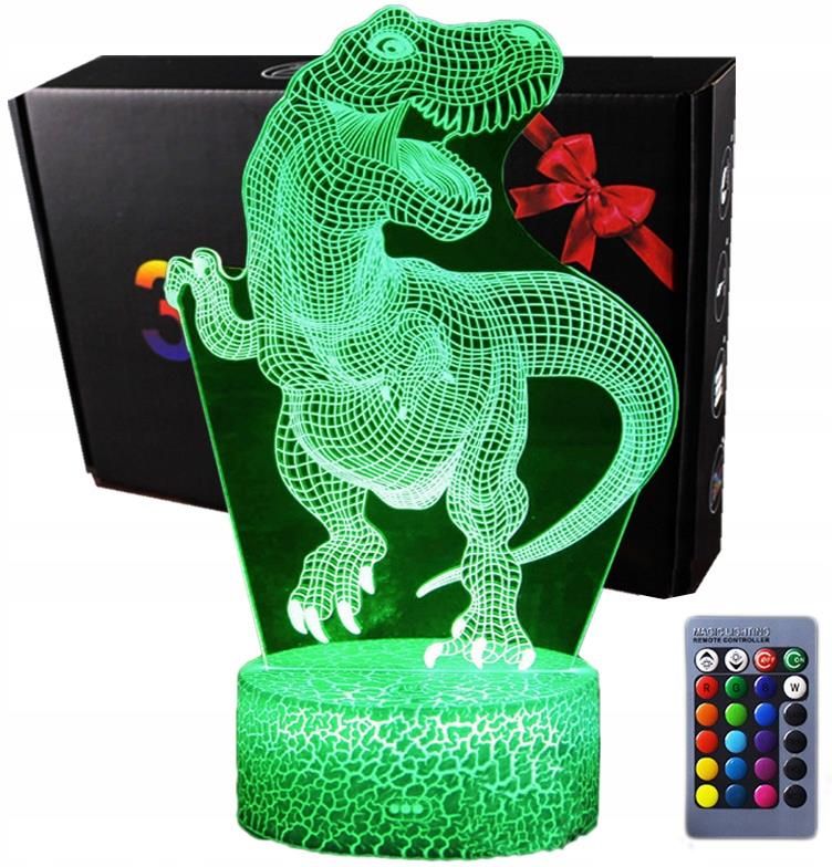 Lampka 3D Nocna Led Usb Pilot Dinozaur T-Rex - Opinie i atrakcyjne ceny ...