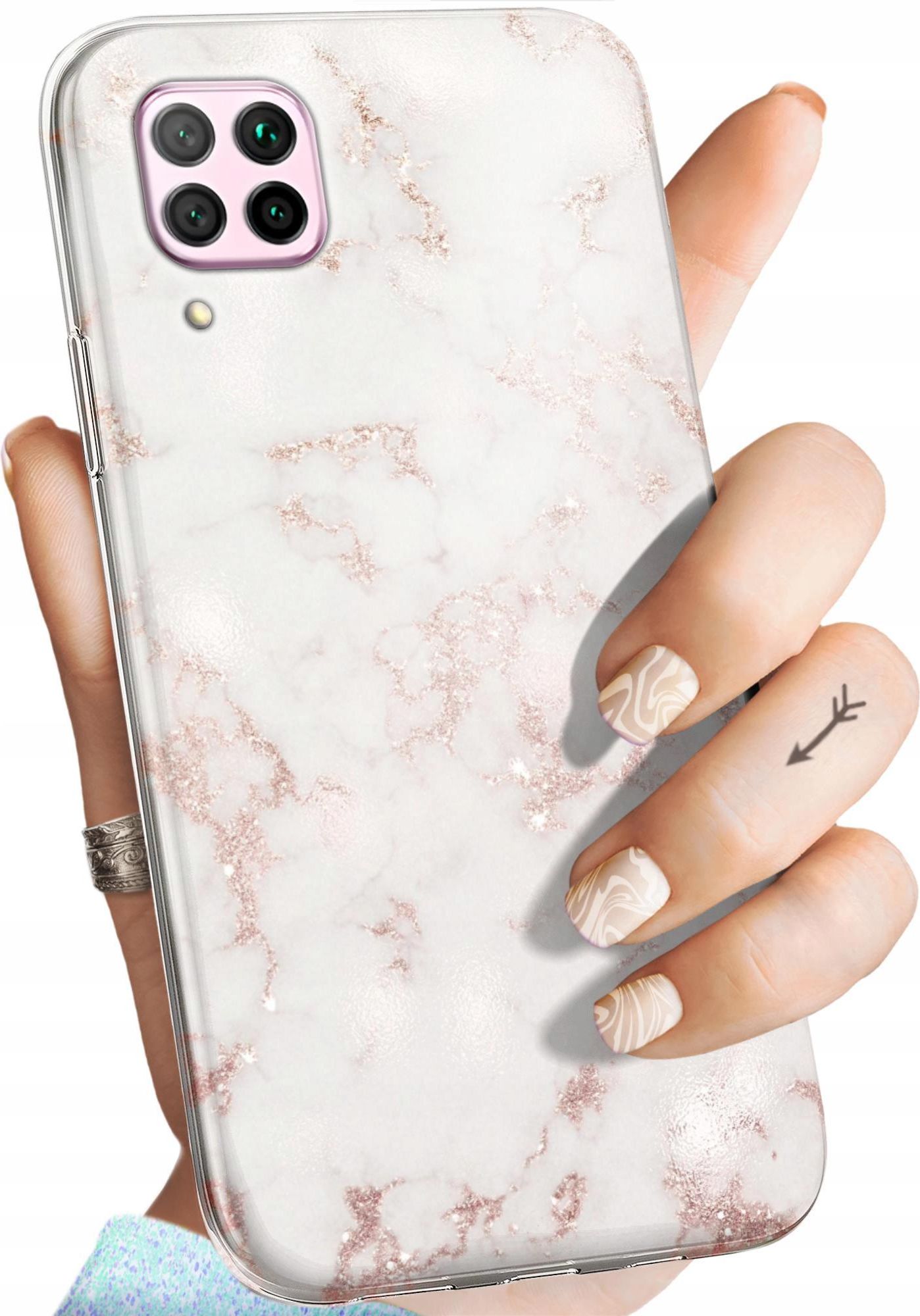 Hello Case Etui Do Huawei P40 Lite Białe Kamień Kształty Obudowa ...