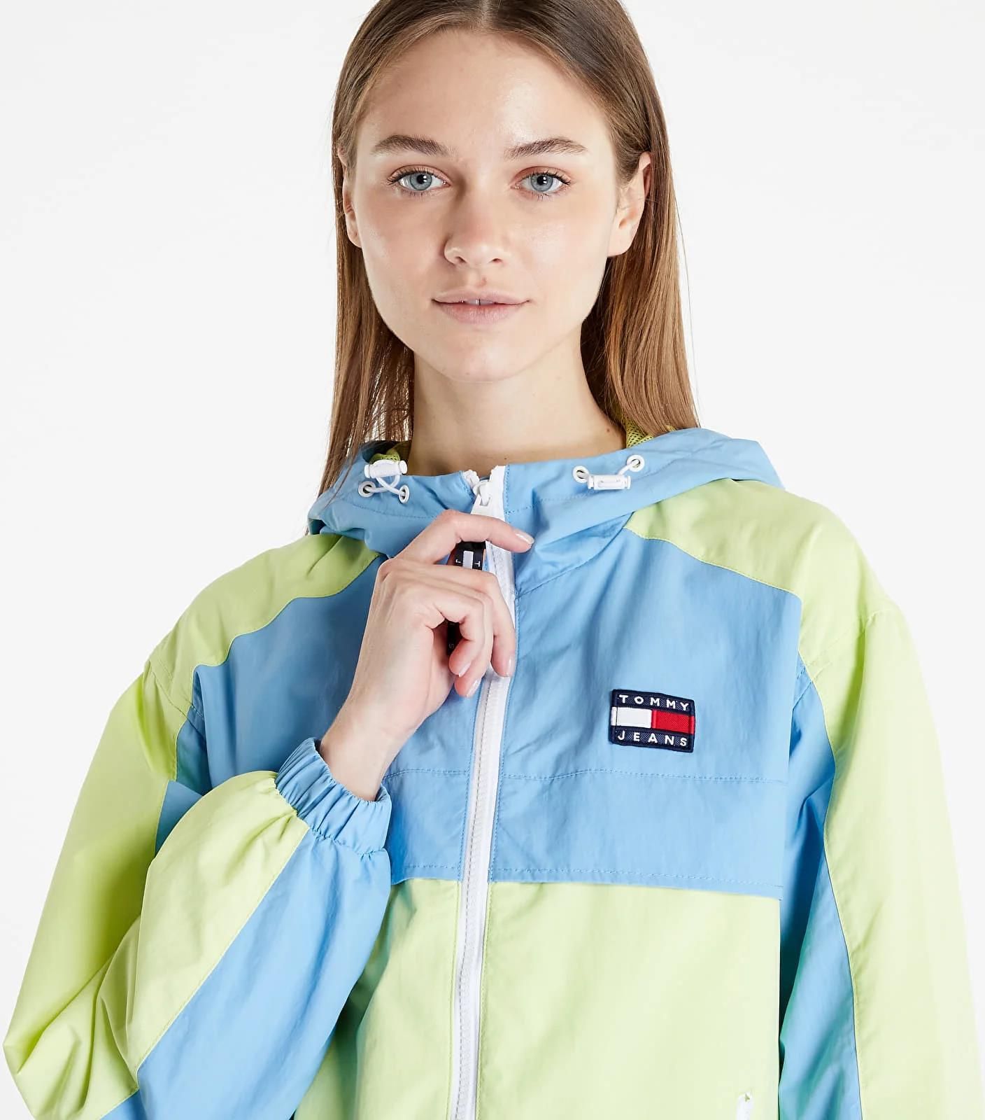 TOMMY JEANS Chicago Colorblock Windbreaker Skysail/ Multi - Ceny i ...