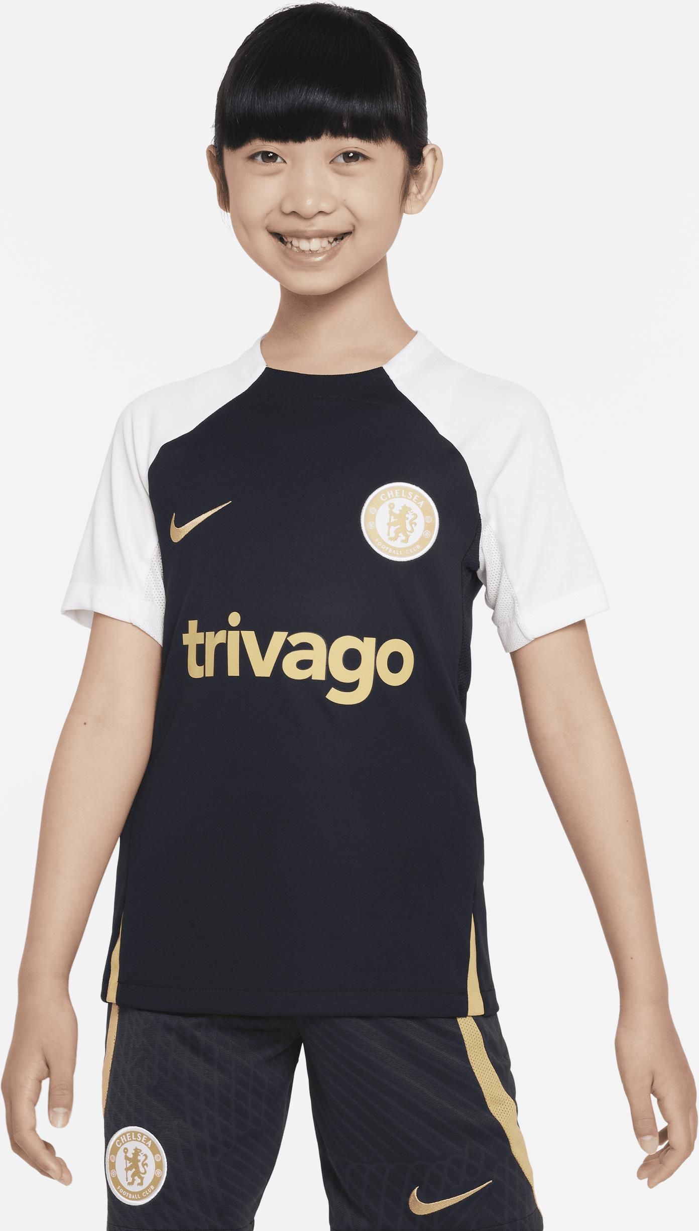 Dzianinowa Koszulka Piłkarska Dla Dużych Dzieci Nike Dri-Fit Chelsea F ...