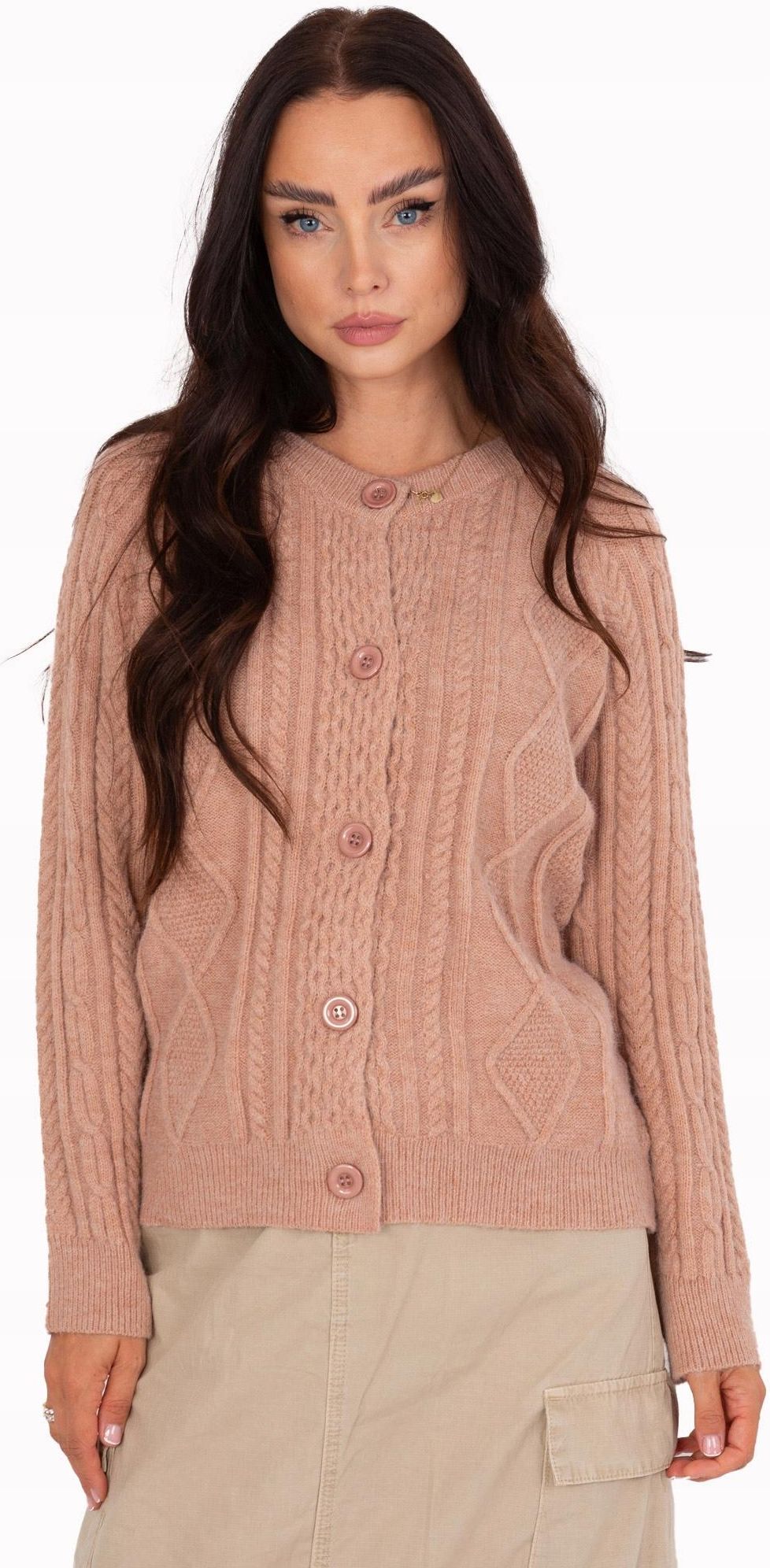 Zjawiskowy Mięciutki Sweter Kobiecy Rozpinany Warkocz - Ceny i opinie ...