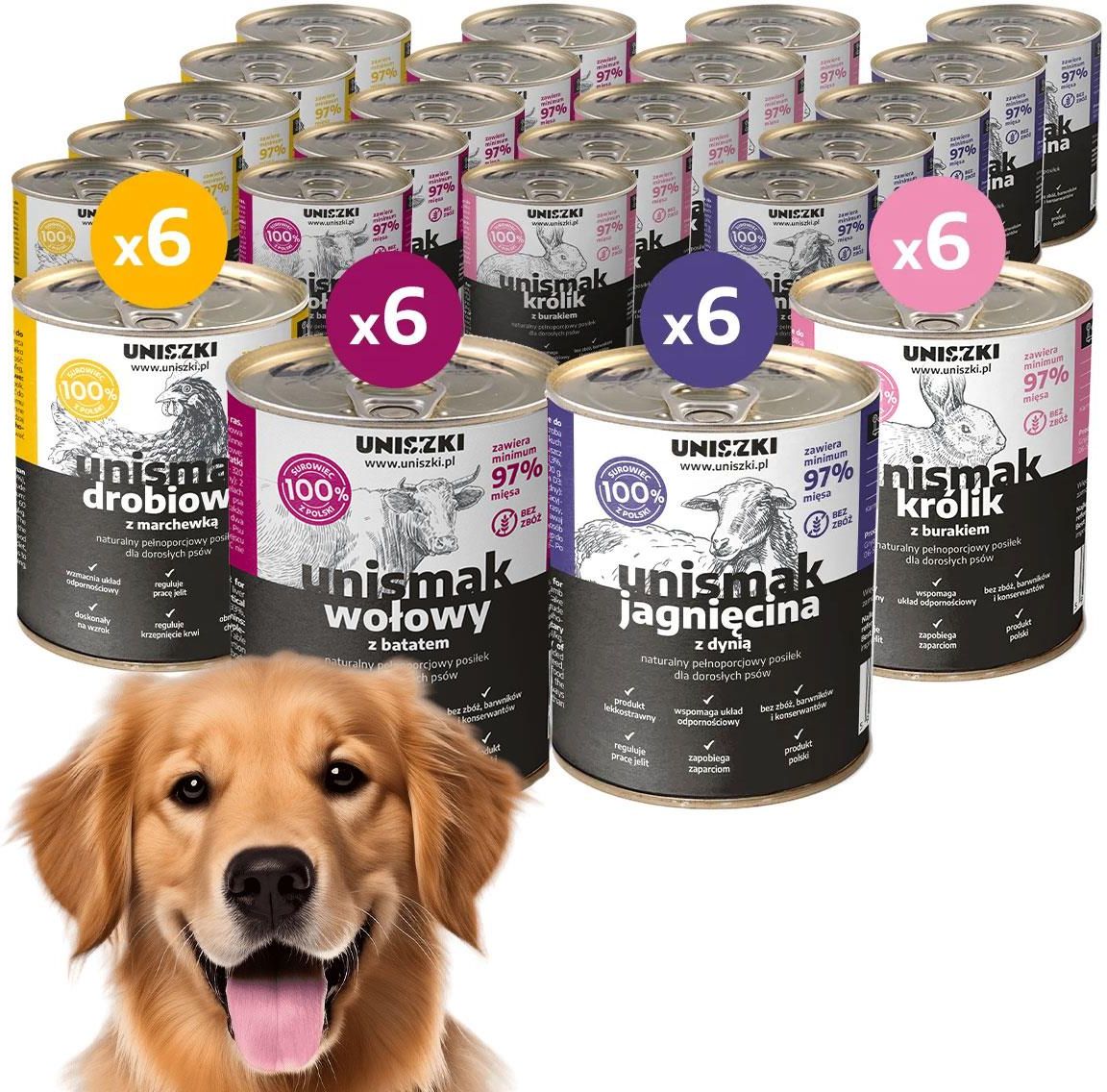 Karma Unismak Karma Mokra Dla Psa Puszki Mix 24X850G - Ceny i opinie ...