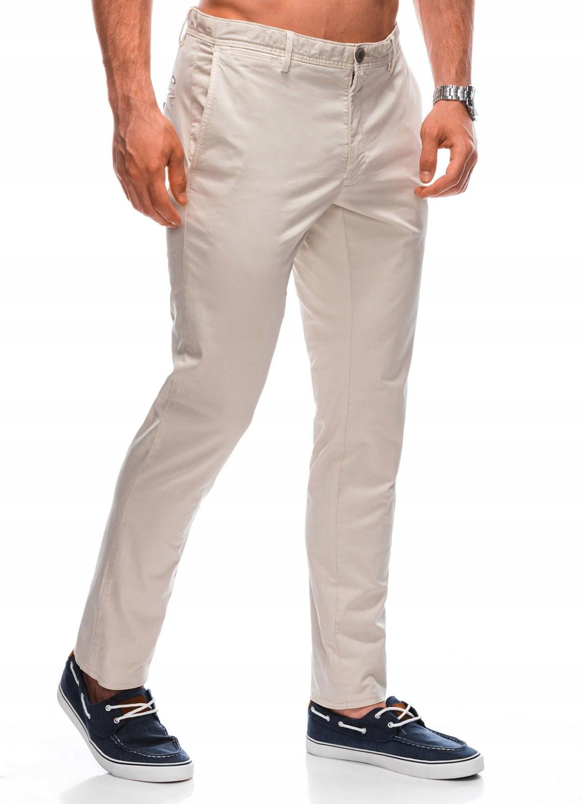 Spodnie męskie chino 1359P beżowe 44 - Ceny i opinie - Ceneo.pl