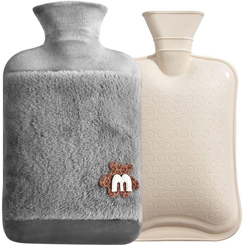 Termofor Pluszowy Termofor Na Wodę, Termofor W Sweterku 2L Ciemnoszary ...