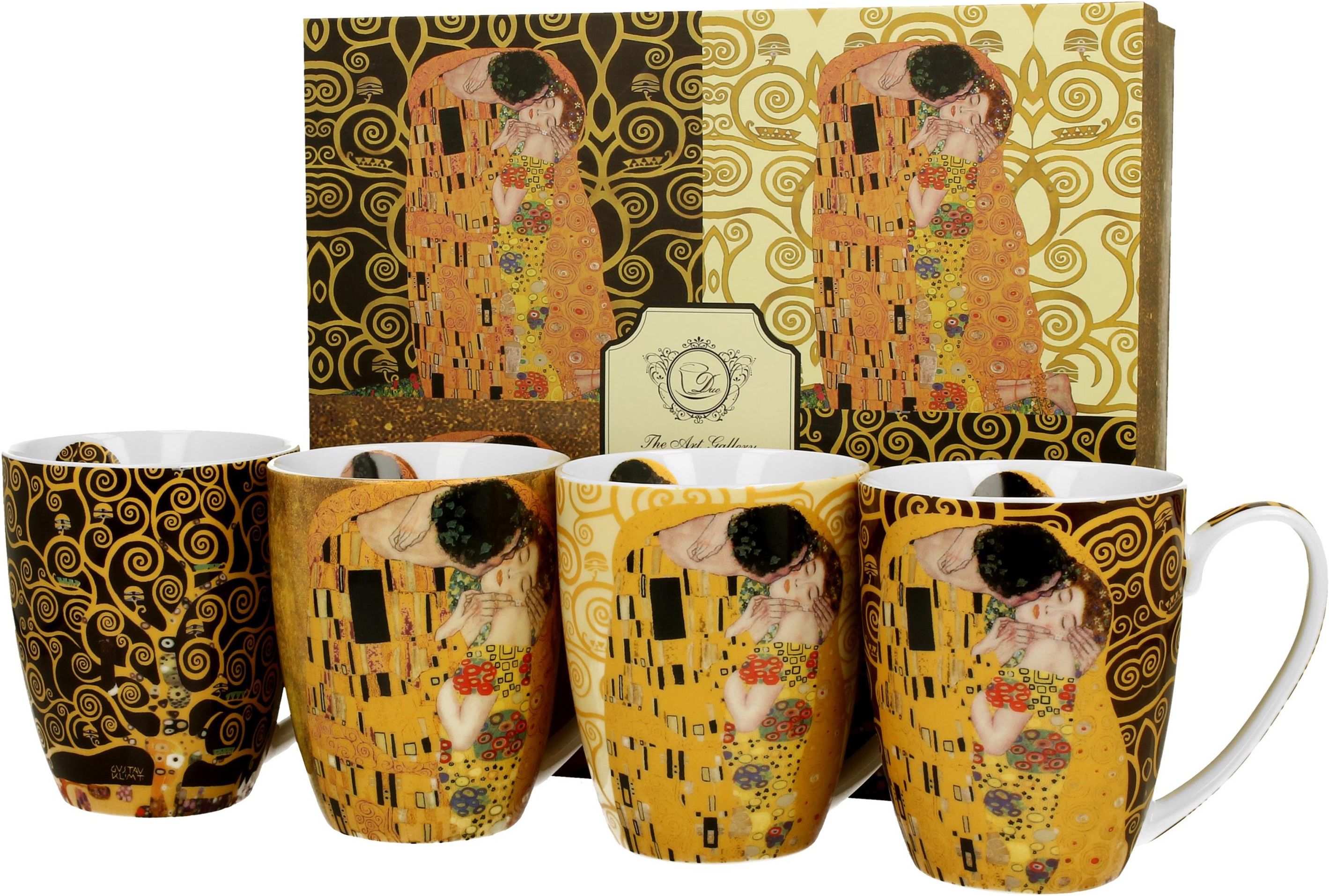 Duo Kubki Porcelanowe Art Gallery The Kiss By Gustav Klimt 350 Ml 4 Szt ...