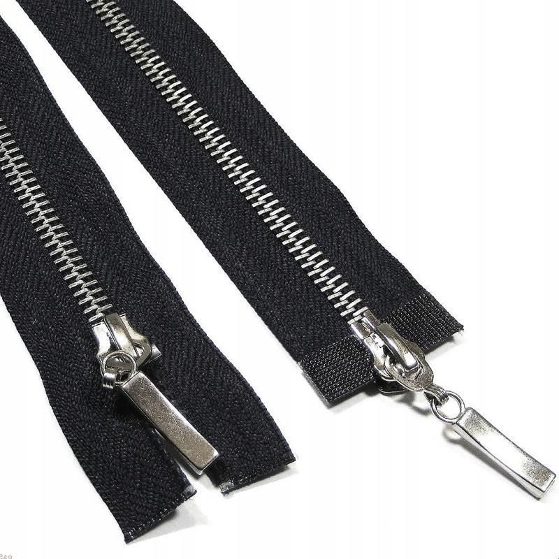 Zamek Błyskawiczny Metalowy Do Kurtki 2 Suwaki Góra Dół 65cm - Ceny i ...