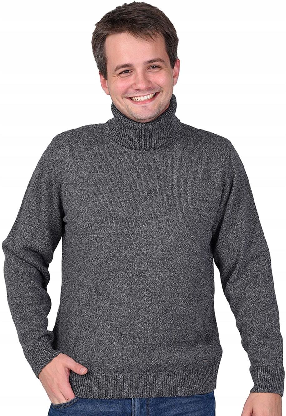 Sweter Męski Golf Popiel M - Ceny i opinie - Ceneo.pl