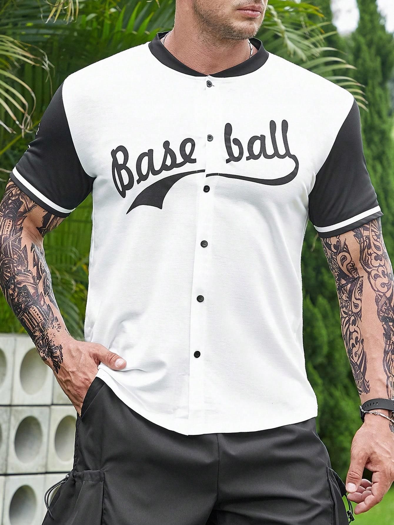 Kontrast Print 3BJ NF9__5XL Shein Koszula Baseball - Ceny i opinie ...