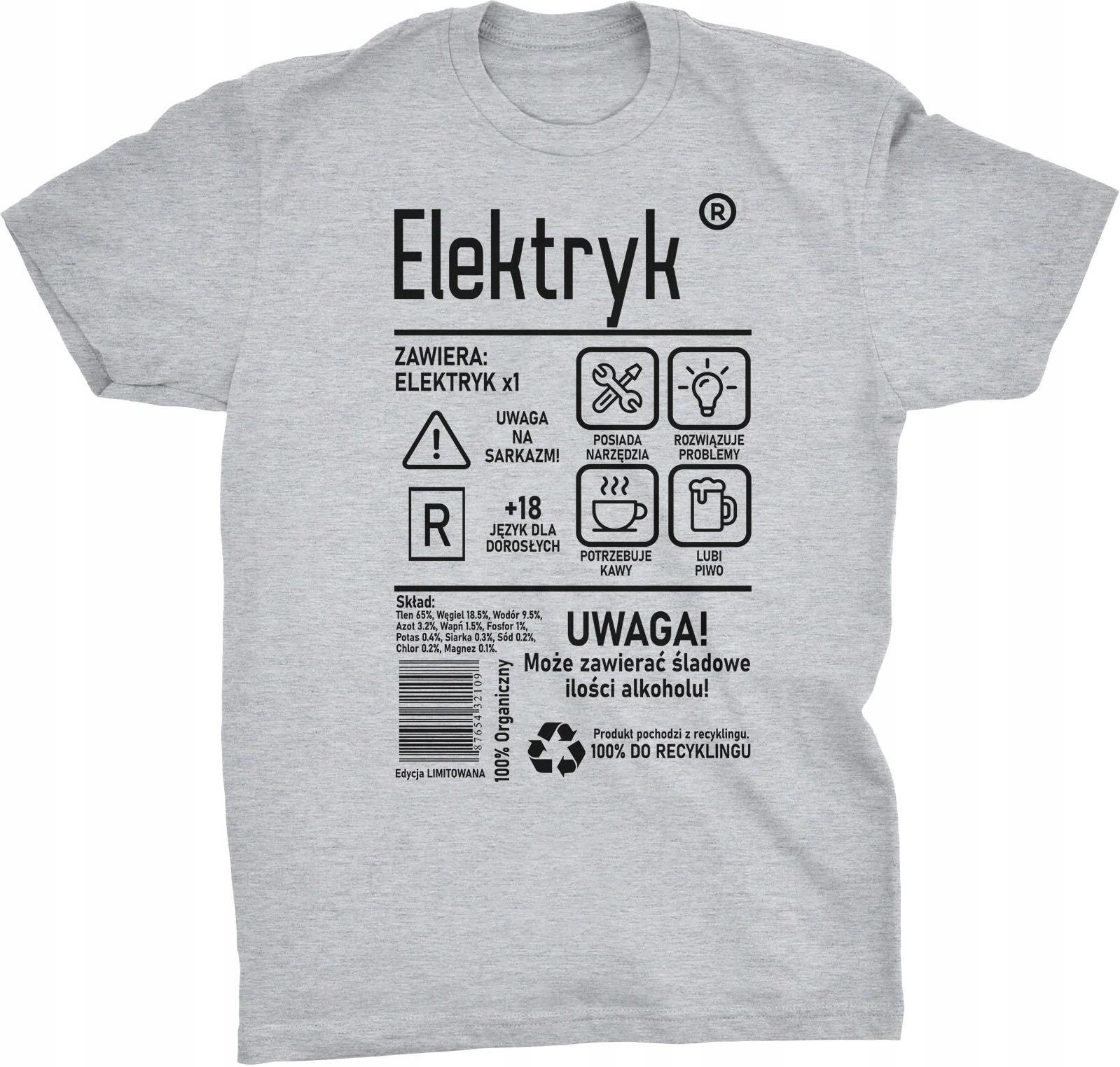 Elektryk Etykieta Koszulka Dla Elektryka - Ceny i opinie - Ceneo.pl