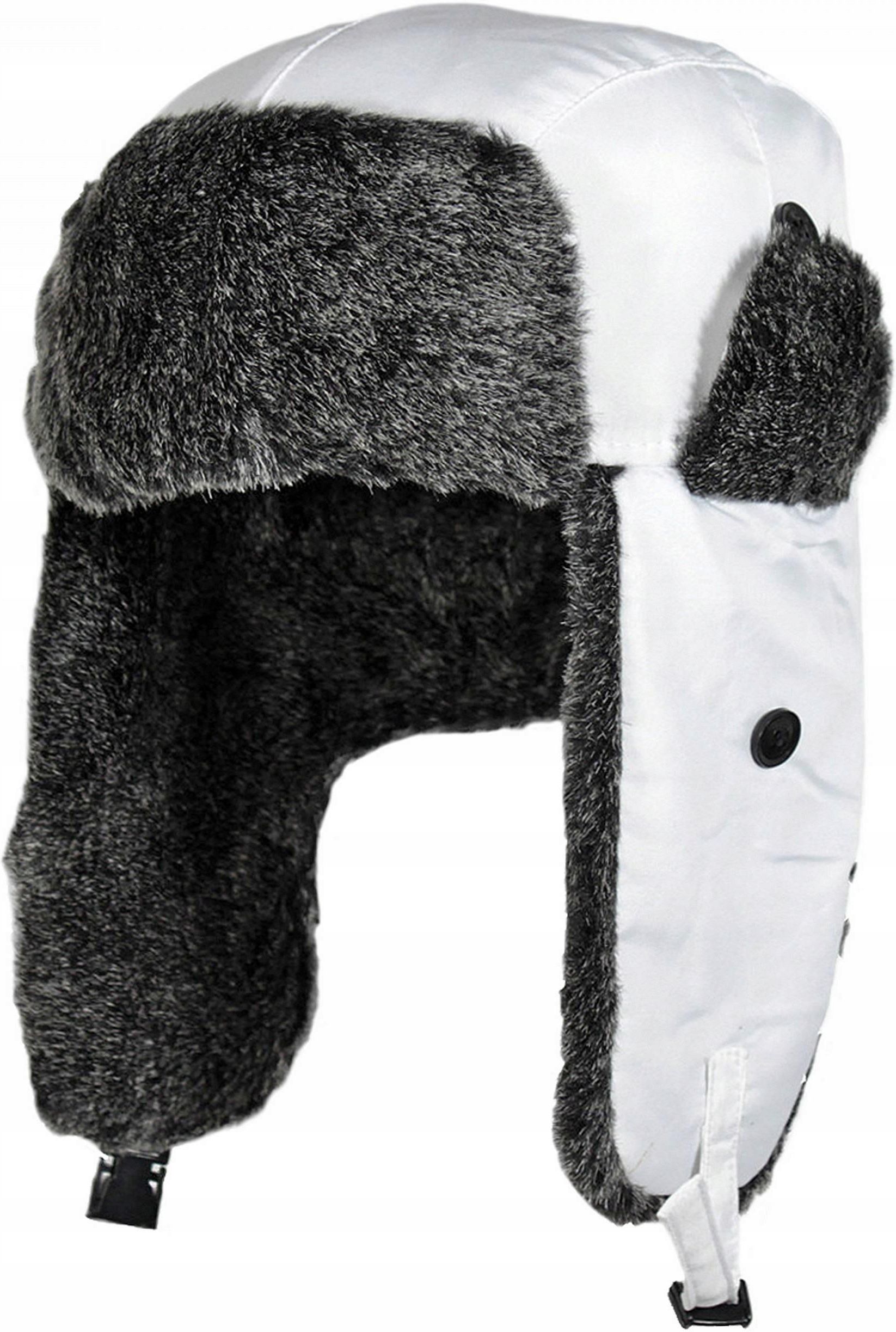 W02G Zimowa Czapka Uszatka Pilotka Biała - Ceny i opinie - Ceneo.pl