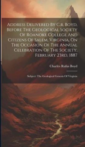 Address Delivered By C.r. Boyd, Before The Geological Society Of ...