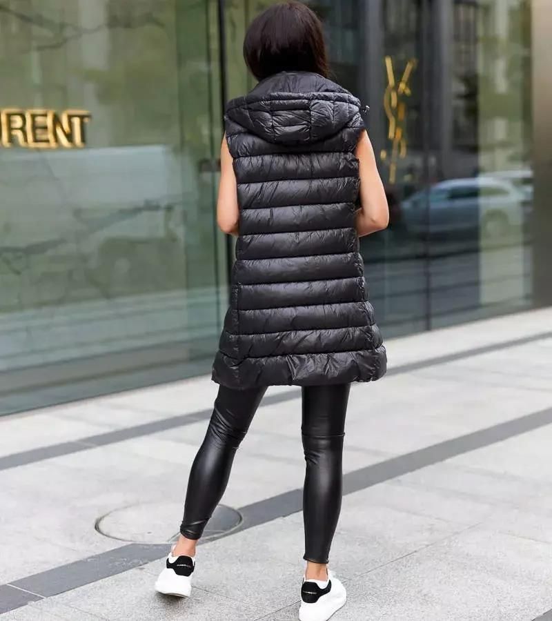 Długa czarna damska kamizelka 24818 M - Ceny i opinie - Ceneo.pl