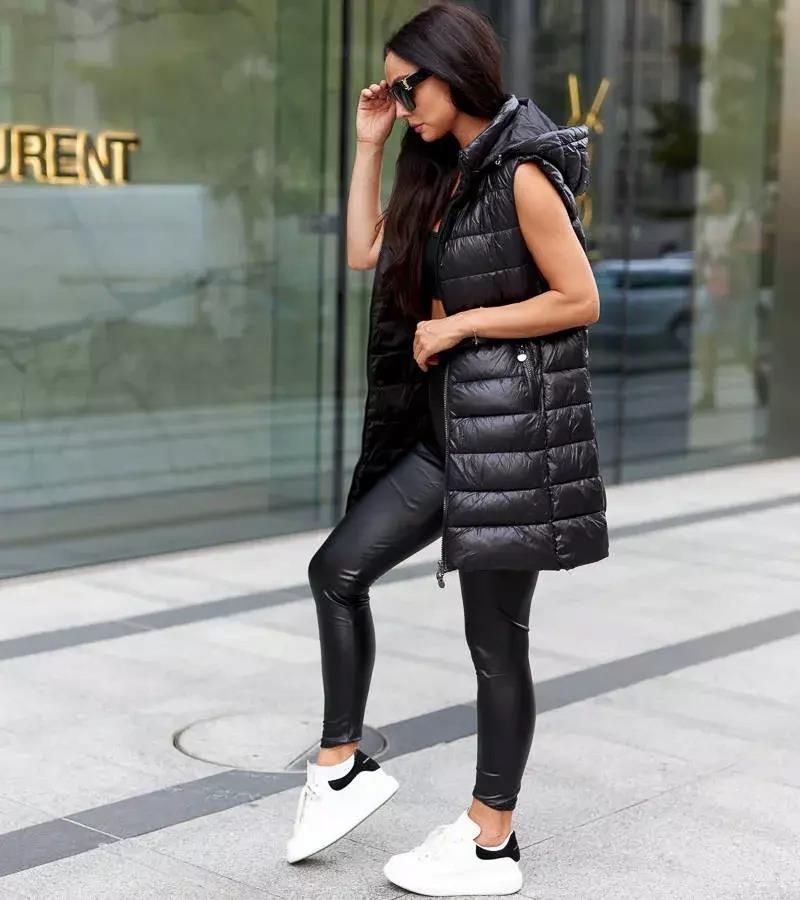 Długa czarna damska kamizelka 24818 M - Ceny i opinie - Ceneo.pl