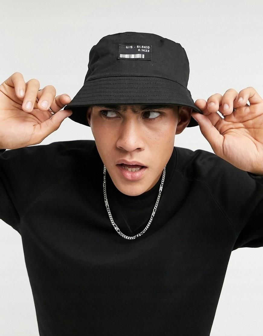 Czarny bawełniany kapelusz typu bucket z logo S/m - Ceny i opinie - Ceneo.pl