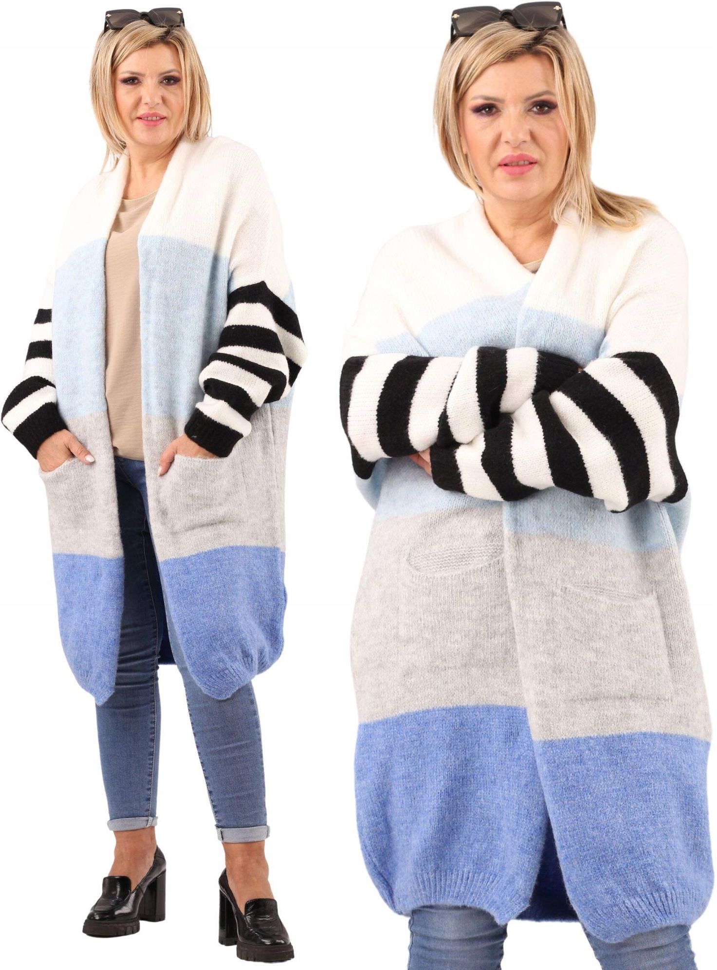 Kardigan damski długi sweter narzutka modny - Ceny i opinie - Ceneo.pl