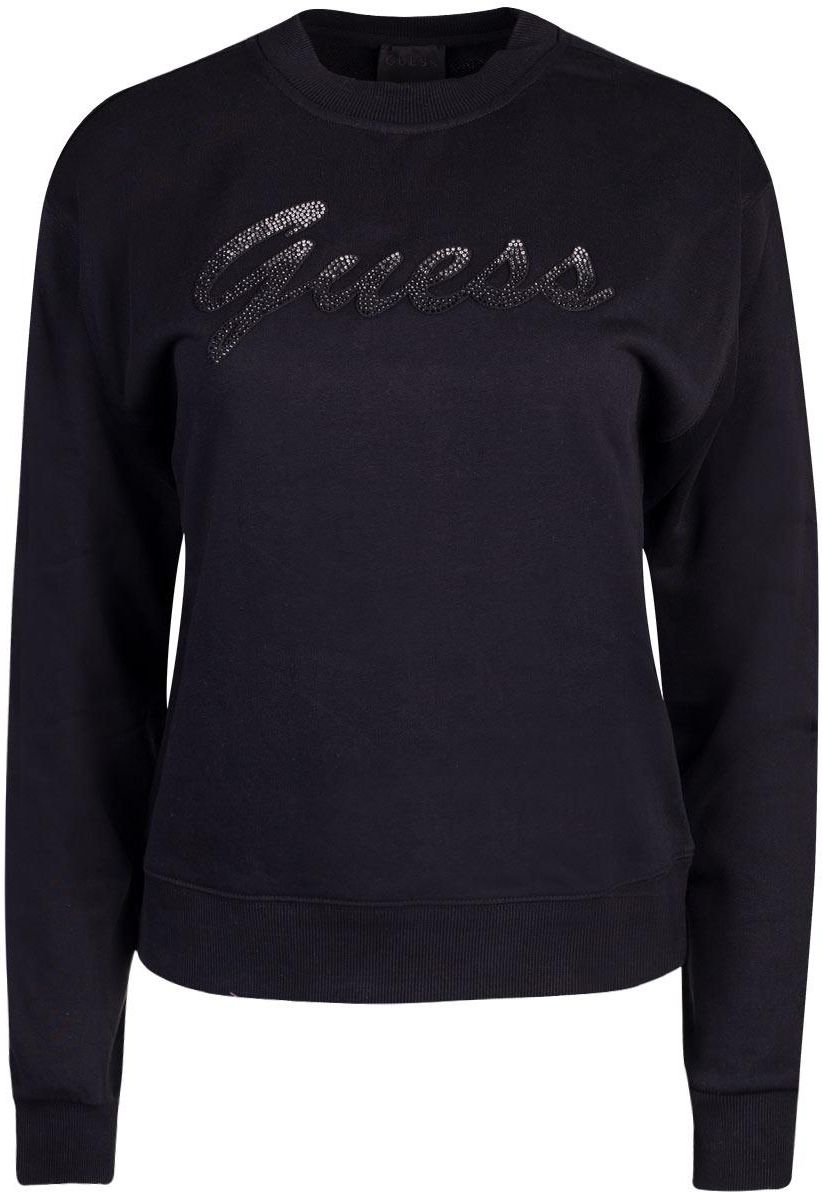 GUESS BLUZA DAMSKA CN GUESS SHINY SWEATSHIRT CZARNA W3BQ12KBKM0 JBLK ...