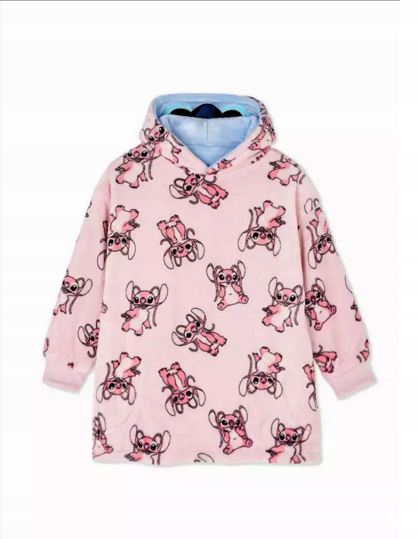 Disney Dwustronna 2w1 Bluza Snuddie Stitch Andzia Angel S/m 122 128 134 ...