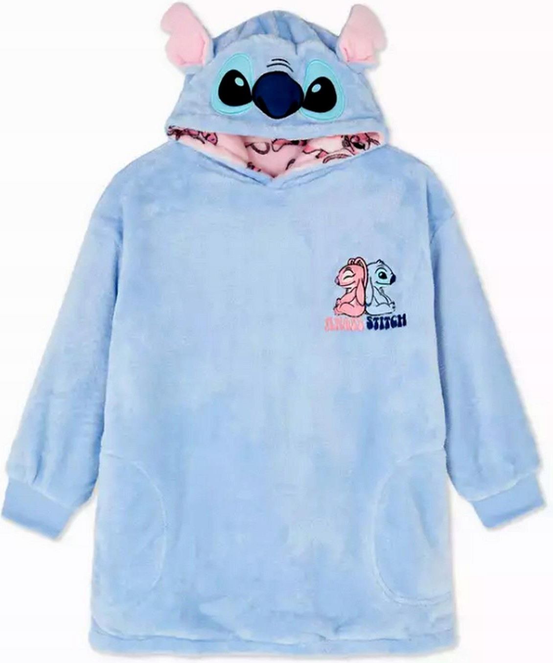 Disney Dwustronna 2w1 Bluza Snuddie Stitch Andzia Angel S/m 122 128 134 ...