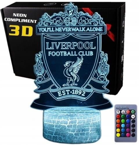 Lampka 3D Nocna Led Usb I Pilot Liverpool Lampka Dla Fana - Ceny i ...