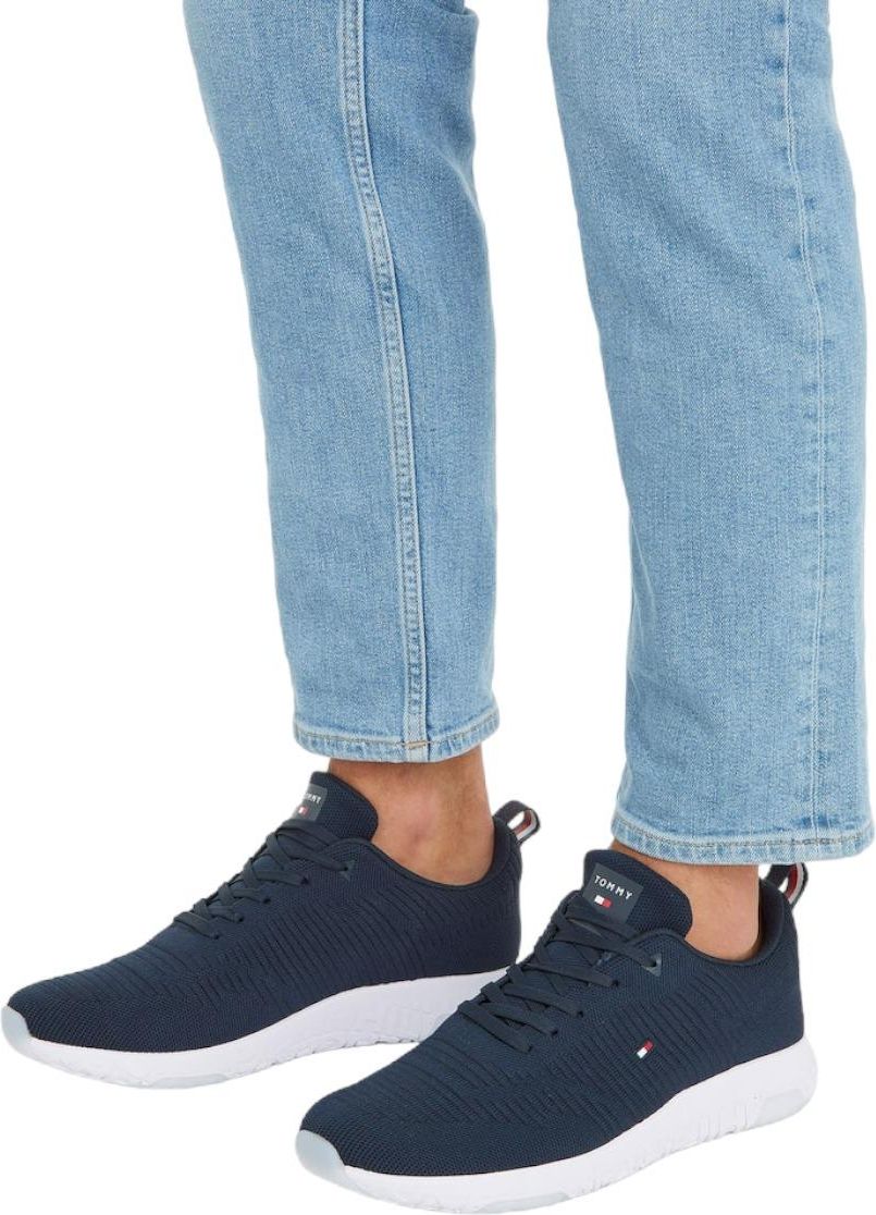 TOMMY HILFIGER BUTY MĘSKIE CORPORATE KNIT RIB RUNNER GRANATOWE ...