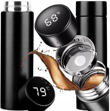 Smart World Kubek Termiczny Termos Led 500Ml Na Kawę Herbatę Dotykowy ...