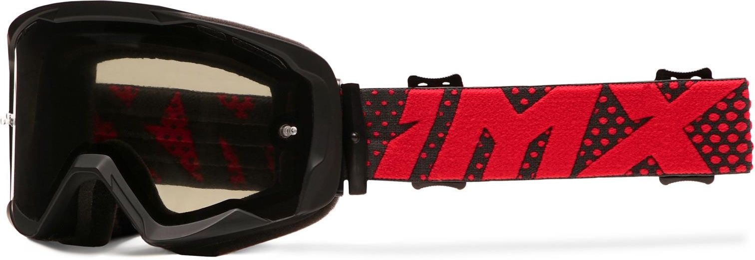 Gogle motocyklowe Imx Gogle Endurance Flip Black Matt Red Szyba Dark ...