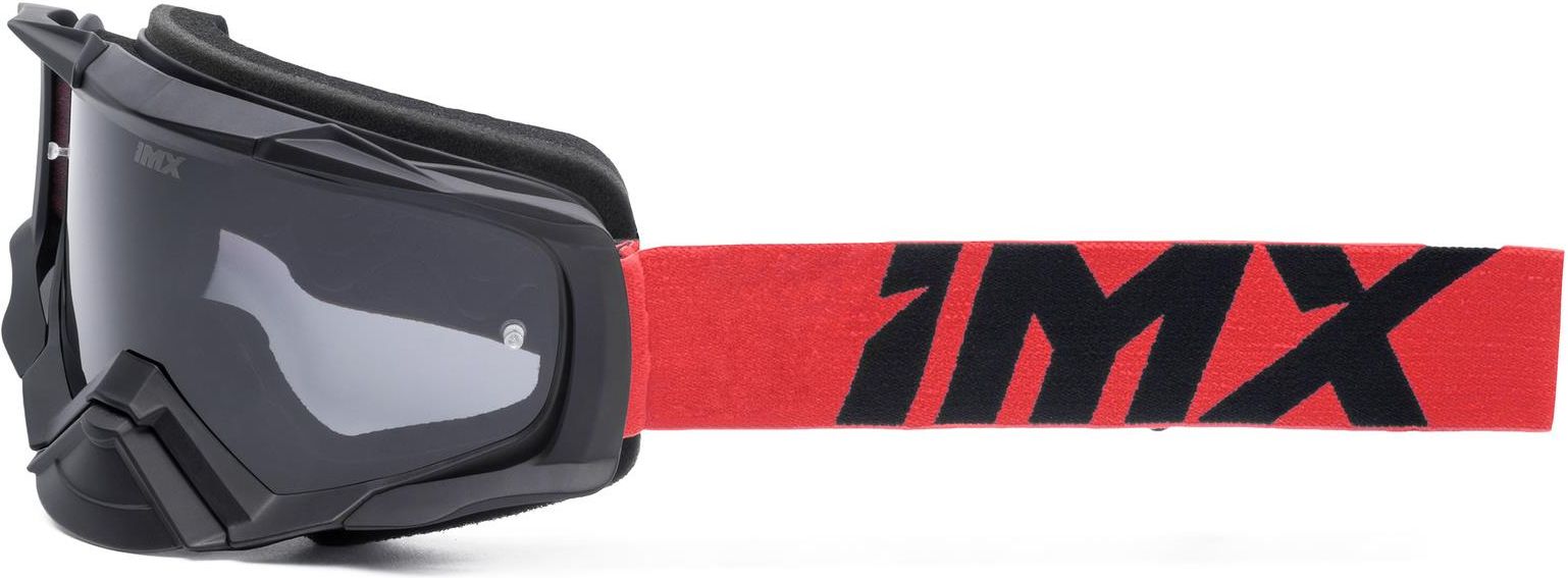 Gogle motocyklowe Imx Gogle Dust Black Matt Red Szyba Dark Smoke ...