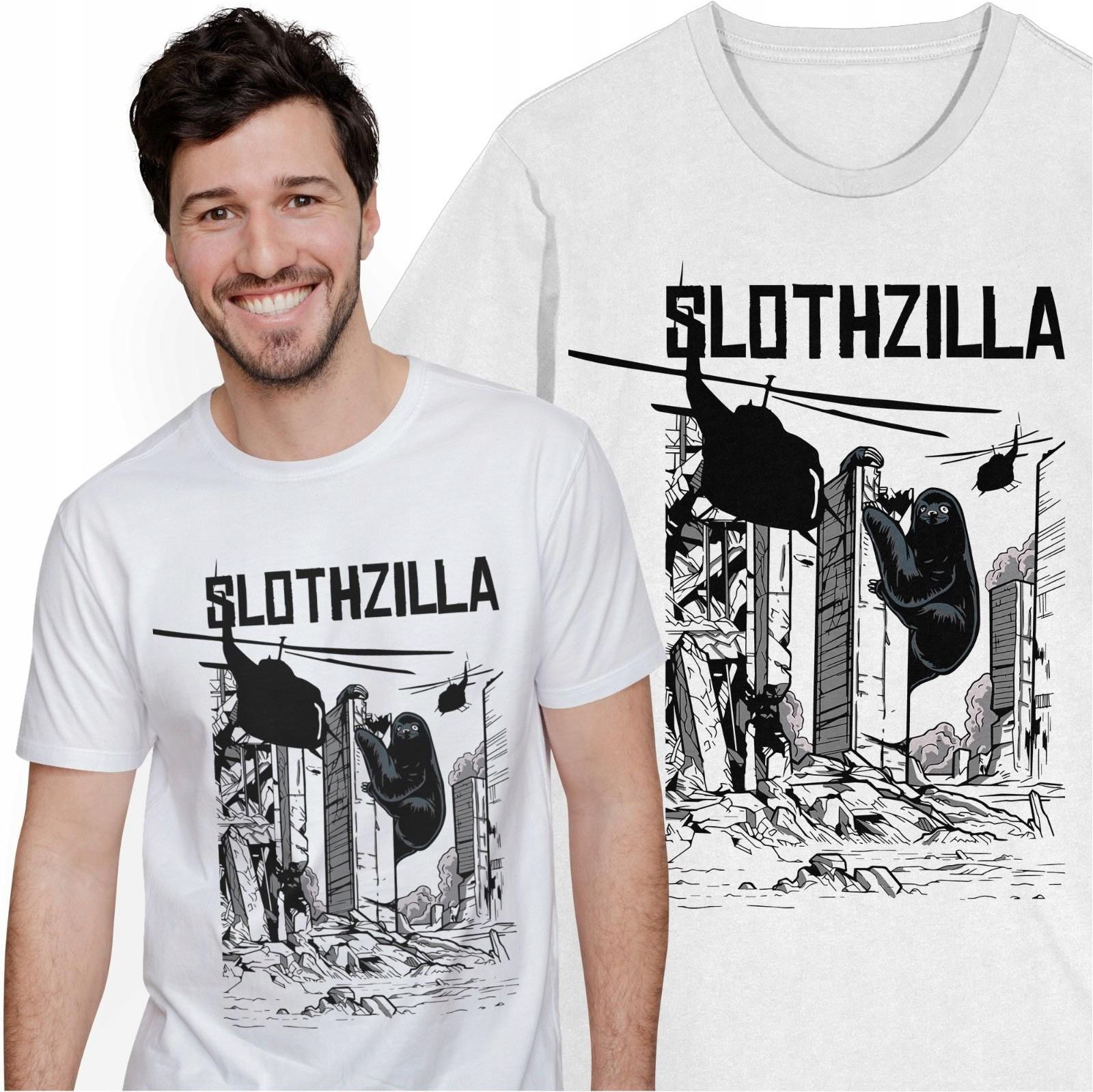 Slothzilla Koszulka Leniwiec Godzilla Sloth Japan - Ceny i opinie ...