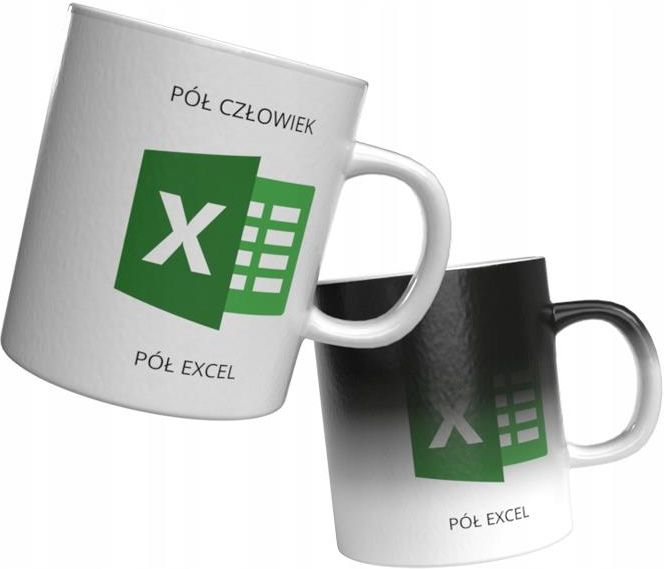 Magiczny Kubek Pół Człowiek Excel Biuro Humor - Opinie i atrakcyjne ...