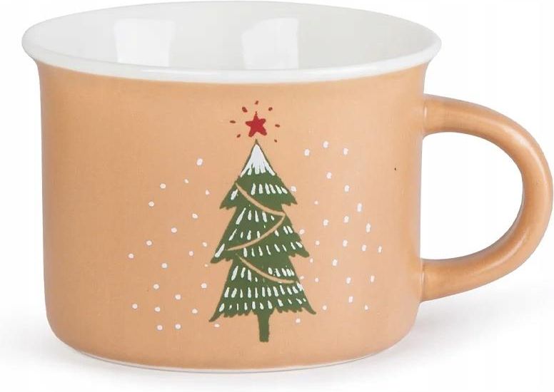 Homla Kubek Świąteczny Flocon Musztardowy Z Choinką 0,16L (160011 ...