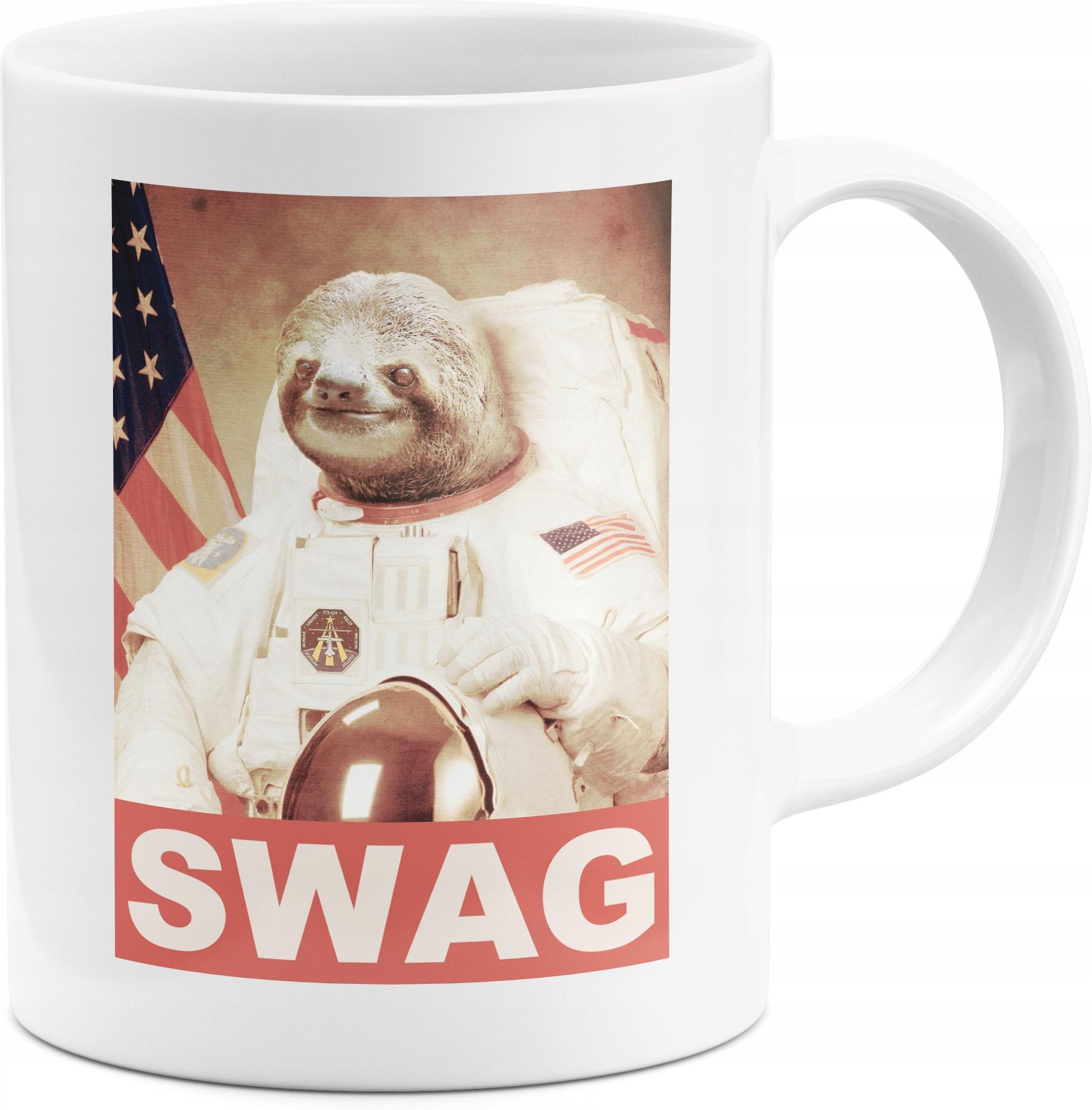 Kubek Swag Sloth Nasa Usa Leniwiec Kosmonauta - Opinie i atrakcyjne ...