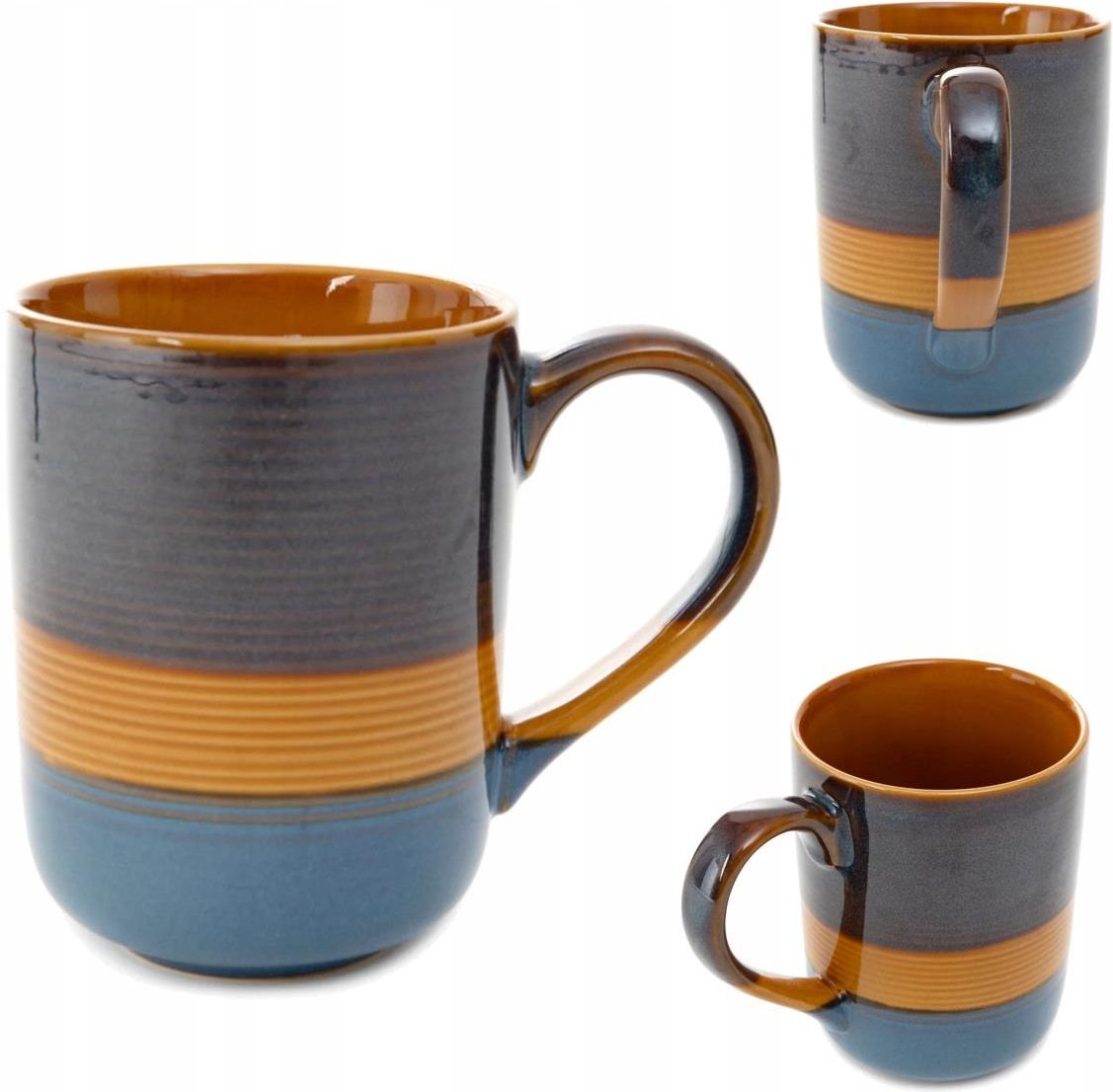 Homla Kubek Z Kamionki Tino Paski Poziome Niebieskim 12X9Cm (218895 ...