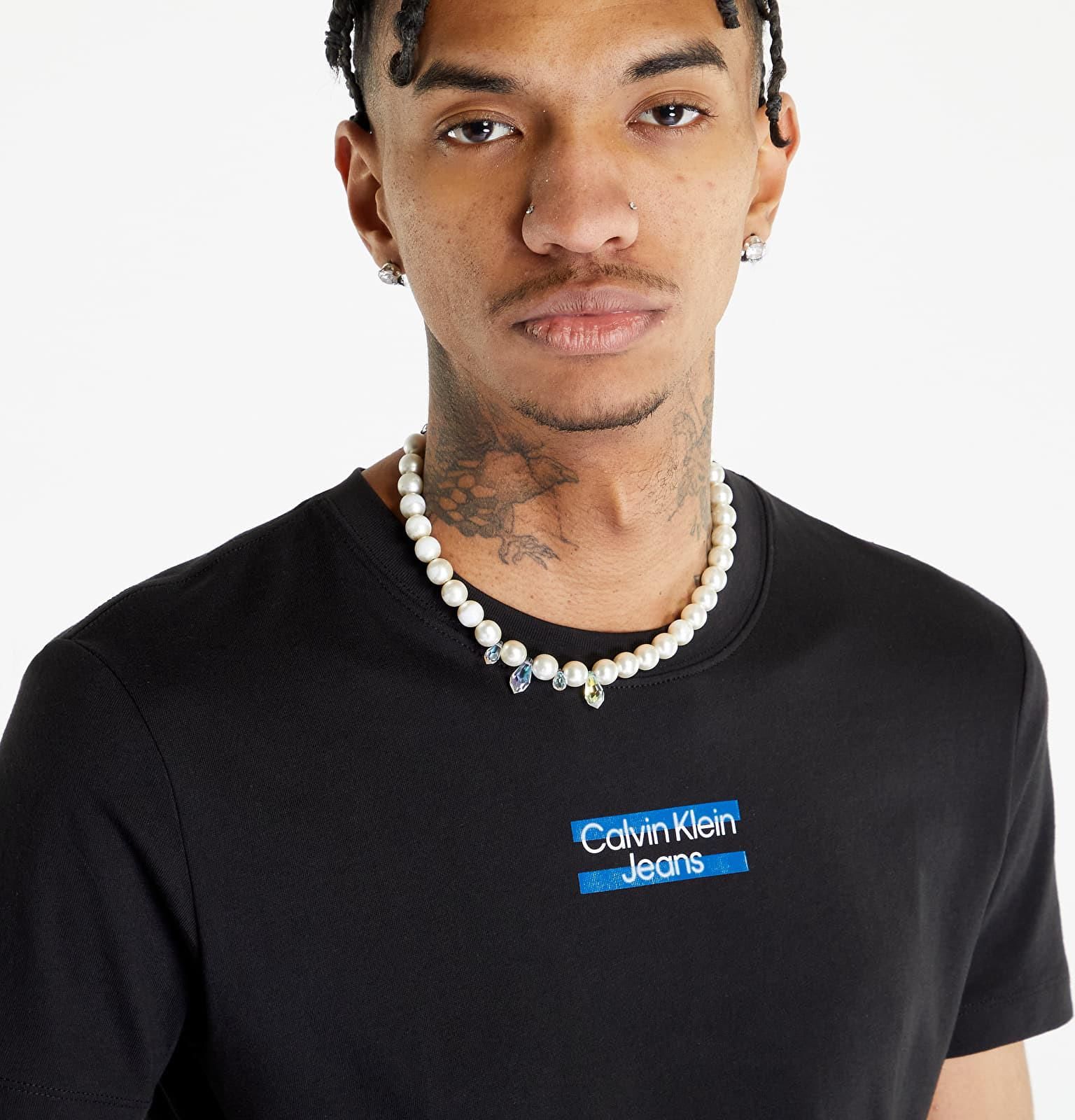 Calvin Klein Jeans Transparent Stripe S/S T-Shirt Black - Ceny i opinie ...