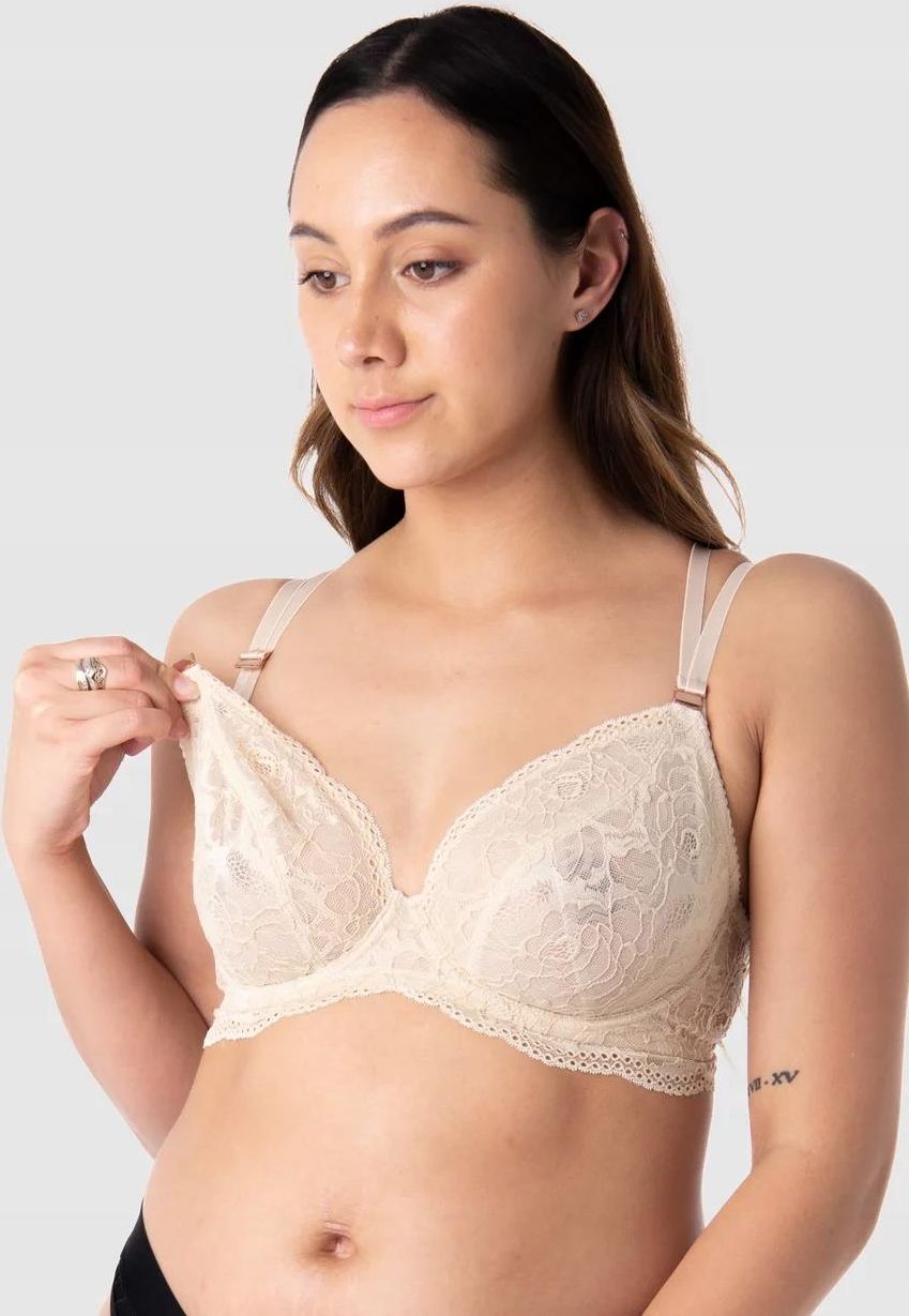 Biustonosz Hotmilk Heroine Plunge stanik miękki do karmienia beżowy 34D/75D - Ceny i opinie ...