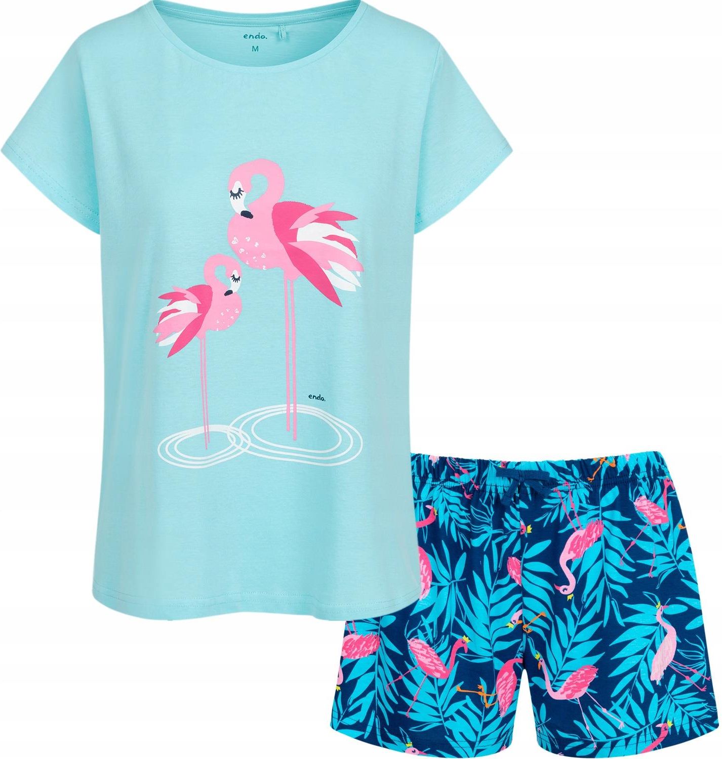 Endo Damska Piżama Krótki Rękaw Z Flamingiem M - Ceny i opinie - Ceneo.pl