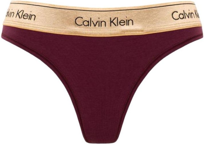 CALVIN KLEIN STRINGI DAMSKIE MAJTKI THONG BORDOWE 000QF7449E GEX ...