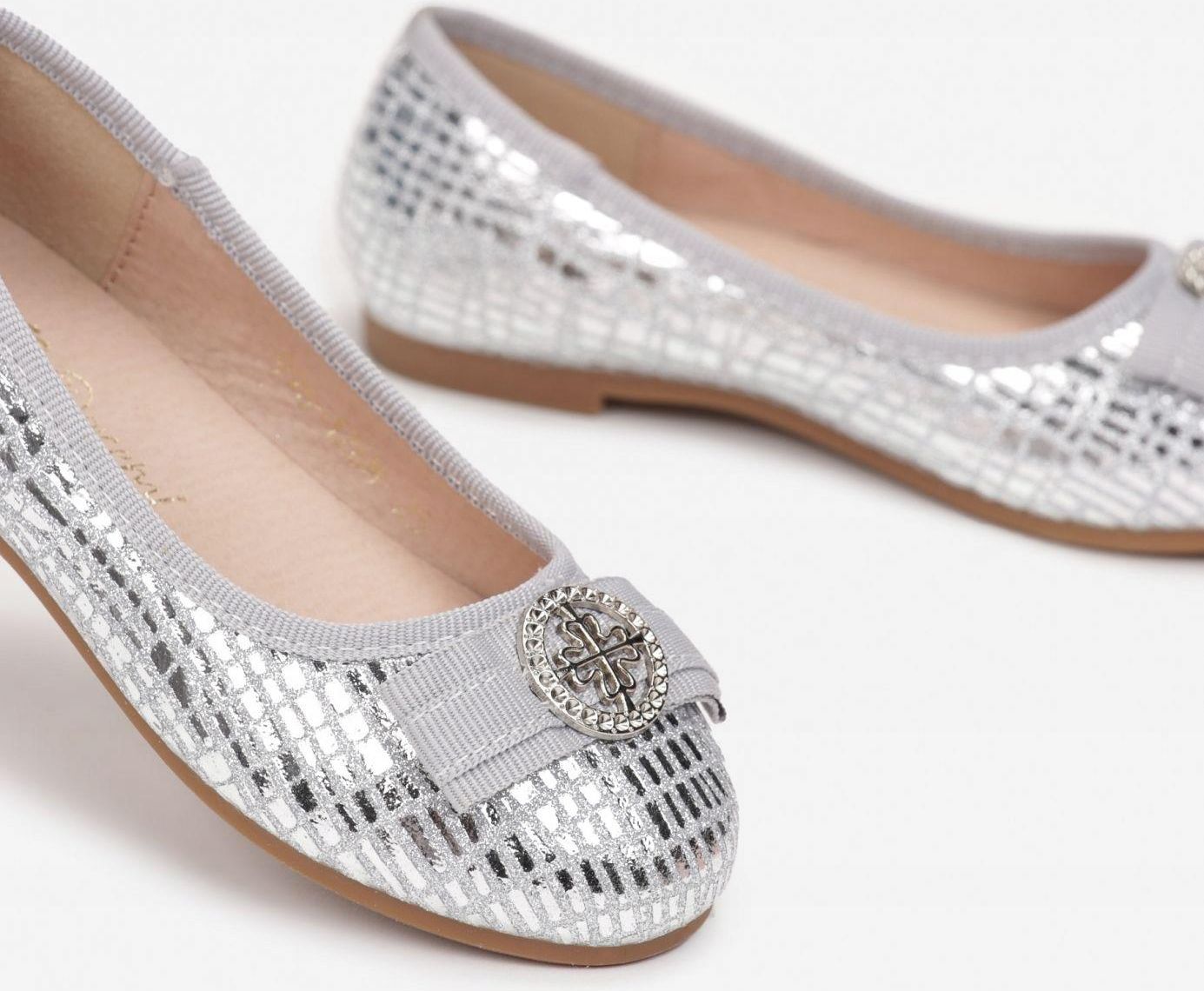 Born2Be Srebrne Balerinki 25 Ekoskóra Casual - Ceny i opinie - Ceneo.pl