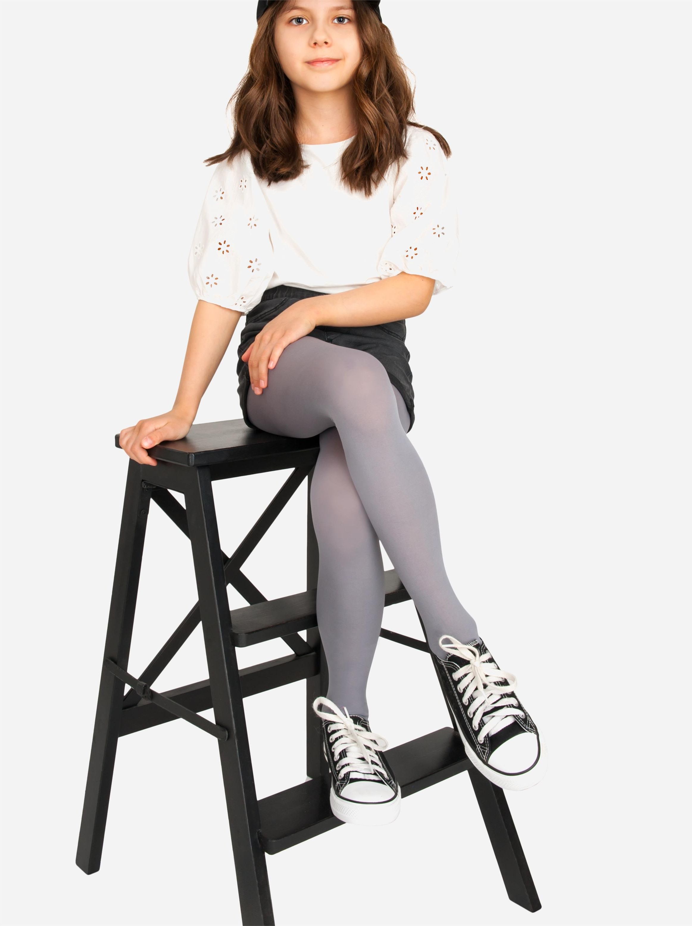 Rajstopy dziecięce NOVITI RM001-G-06 140-146 Jasnoszare (5905204300152 ...