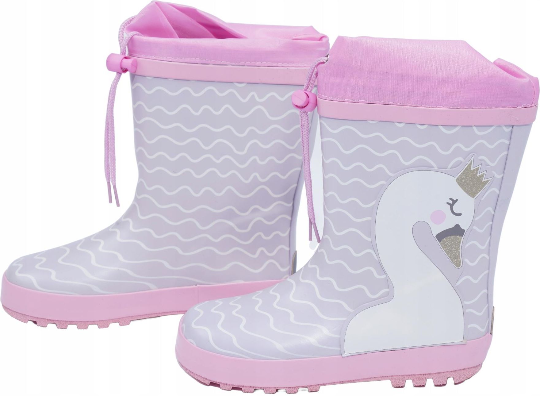 Kalosze Dziecięce Ocieplane Różowo Fioletowe Łabądź 34r. 520223 - Ceny i opinie - Ceneo.pl