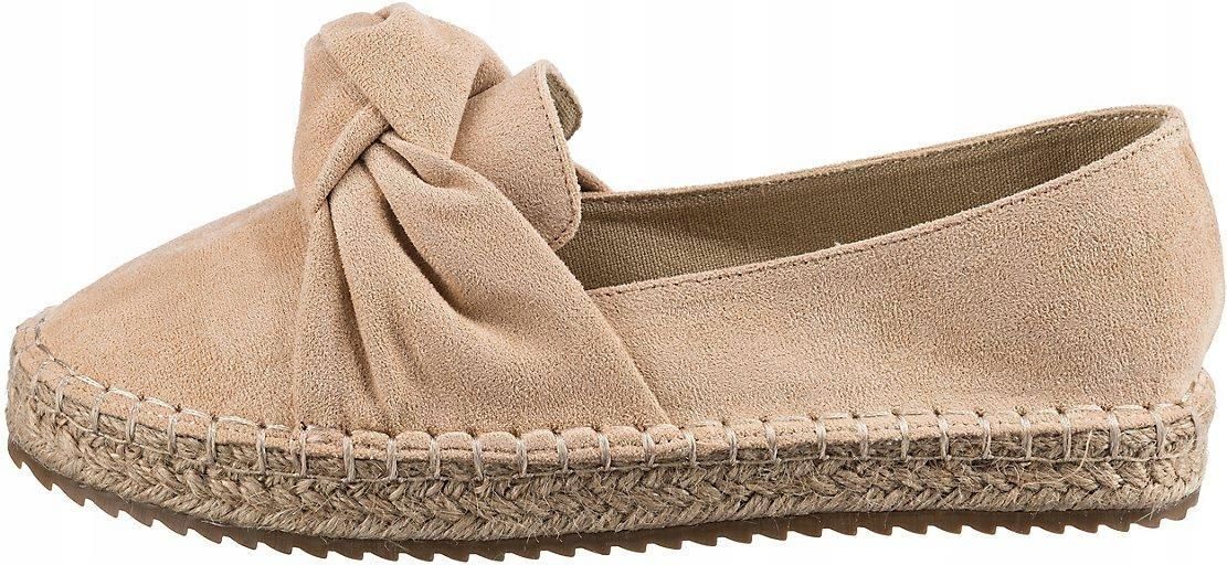 Lynfield Beżowe Wsuwane Espadryle Imitacja Zamszu Splot Dkw NG1__39 ...